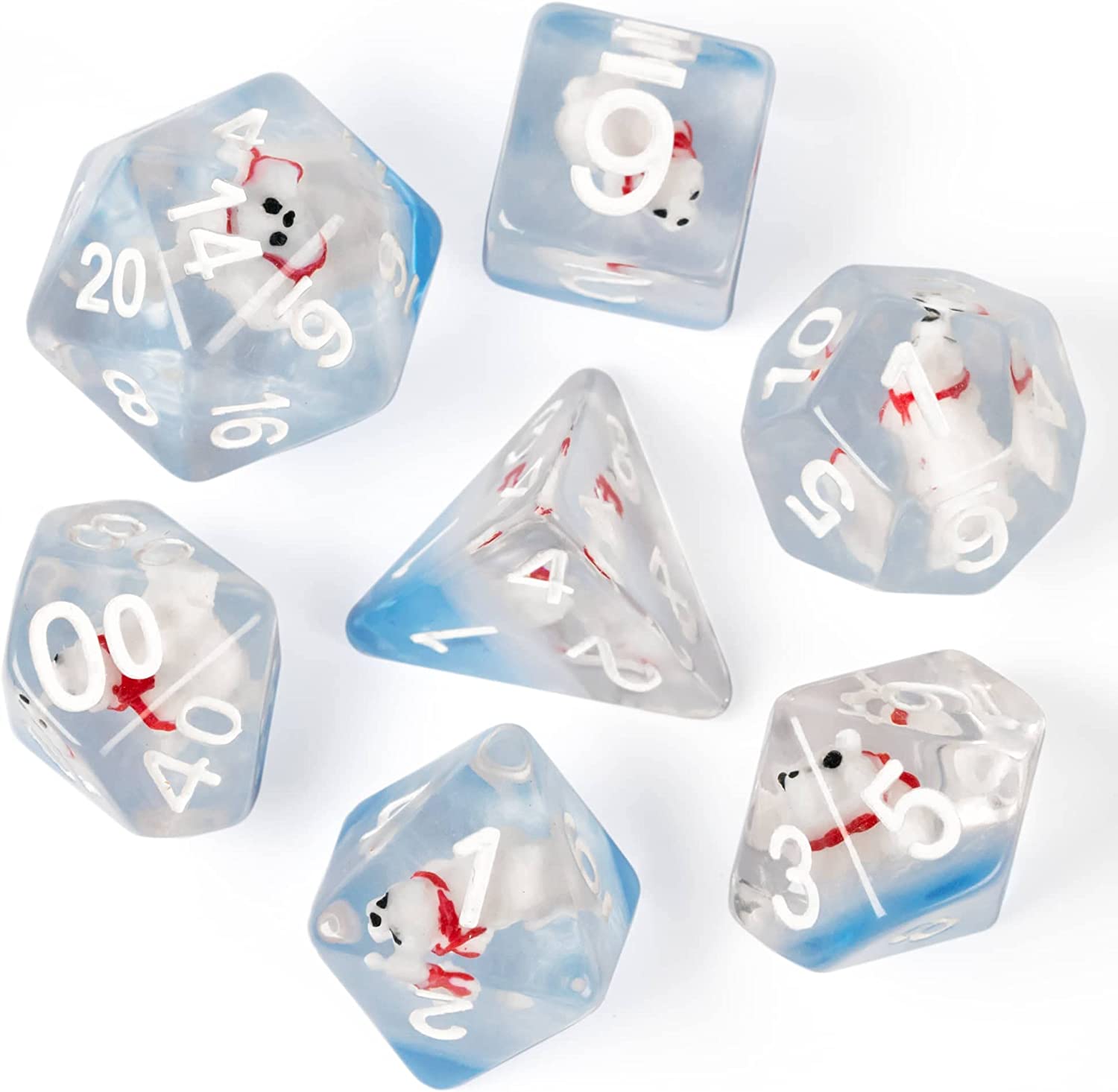 Polar Bear RPG Dice Set by Foam Brain Games