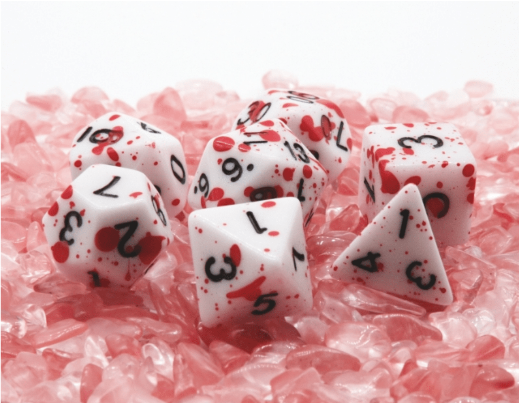 Blood Splatter RPG Dice Set by Foam Brain Games