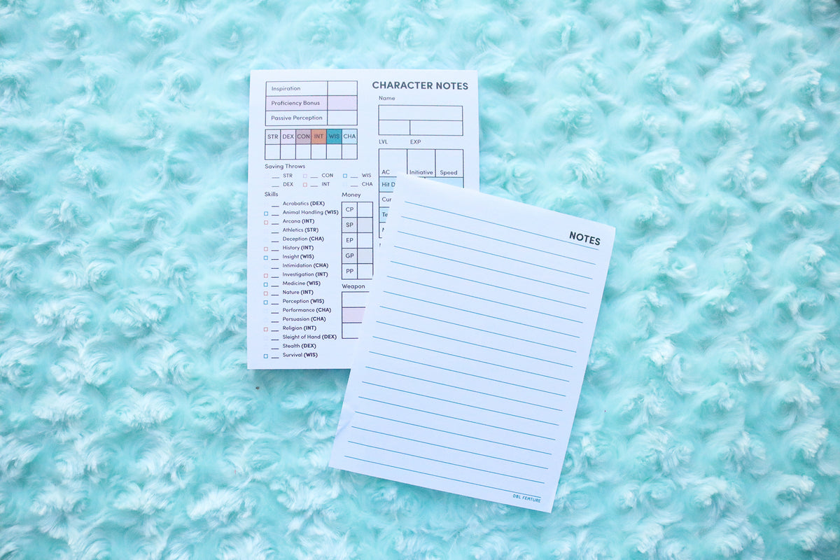 RPG Notepads by Dbl Feature